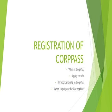 Registration of CorpPass | PPTX