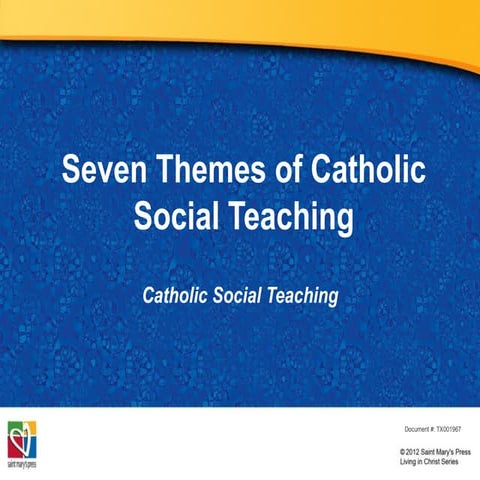 The social teachings of the catholic church | PPTX