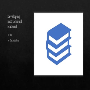 Powerpoint developing instructional material | PPTX