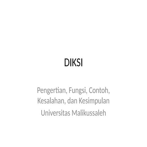 Power Point Diksi Lengkap kelompok 1 anjay | PPTX
