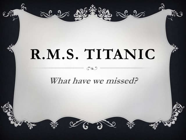 The titanic disaster | PPTX