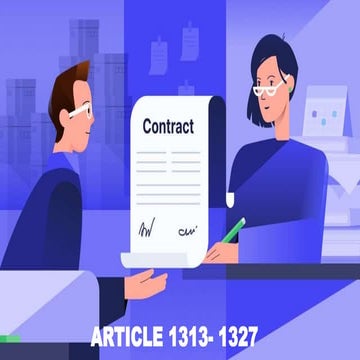 Power Point Obligations and contracts Article 1313-1327 | PPTX