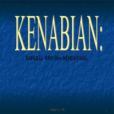 Extension Course Kenabian Pertemuan I | PPT