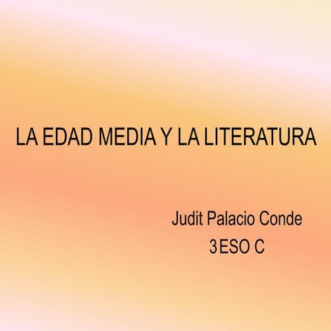 Power point edad media i literatura | PPTX