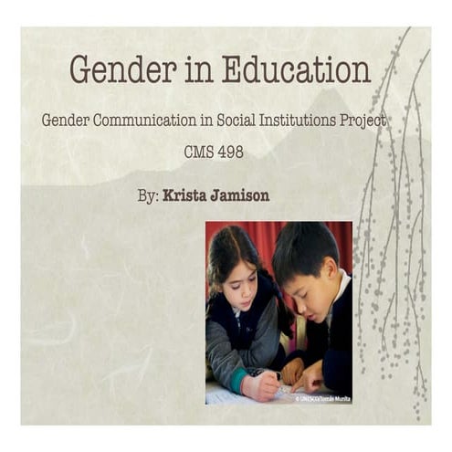 Gender in Education | PPT