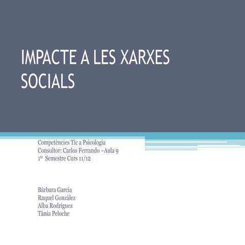 Impacte a les xarxes socials | PPTX