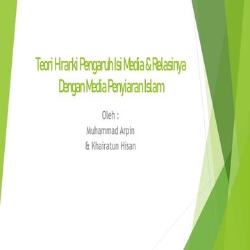 Power Poin Teori Hirarki Pengaruh Isi Media dan Relasinya dengan Media ...