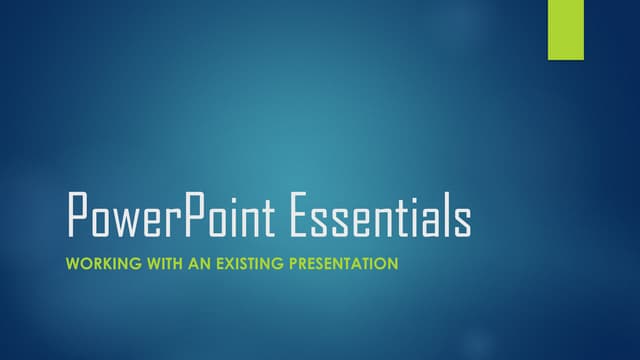 Introduction to microsoft power point 2007 | PDF