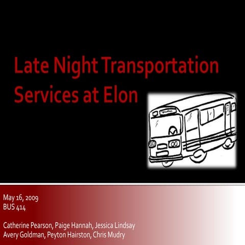 Market Research - Late Night Transportation | PPTX | College Education ...