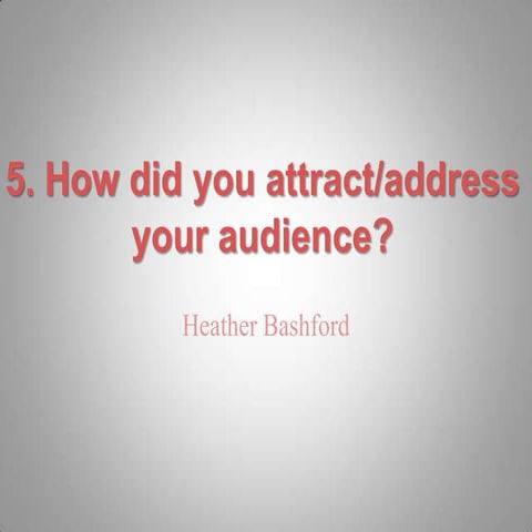 Question 5 | PPTX | Genres