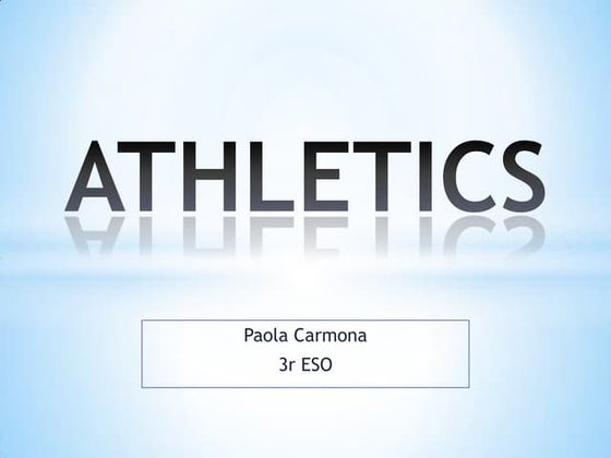 Grade 11- Individual Sports - Athletics- Track and Field | PPT