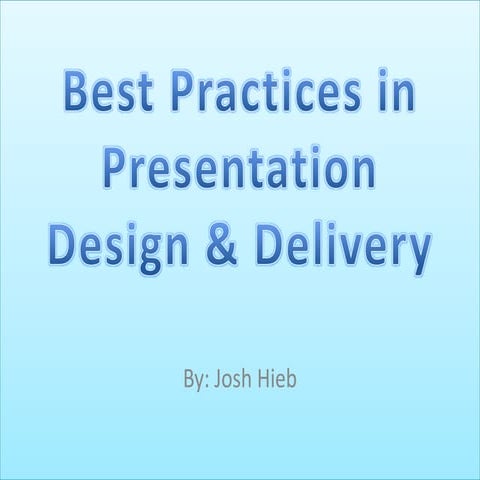PowerPoint Presentation and Delivery Tips | PPTX