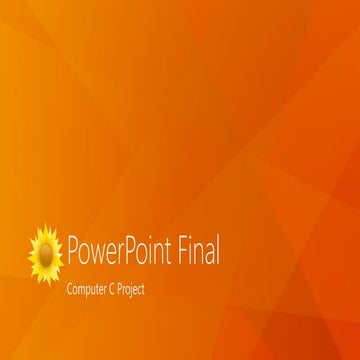 PowerPoint Final Project - Computer C | PDF | Desktop Publishing ...