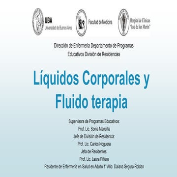 LIQUIDOS CORPORALES Y FLUIDOTERAPIA | PPTX