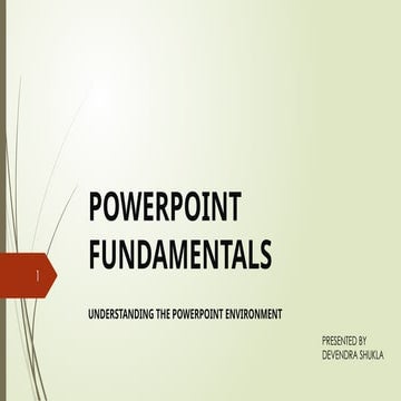 POWERPOINT FUNDAMENTALS learing points to understand how to make ...