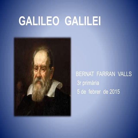 Powerpoint galileo galilei( primer) | PPTX