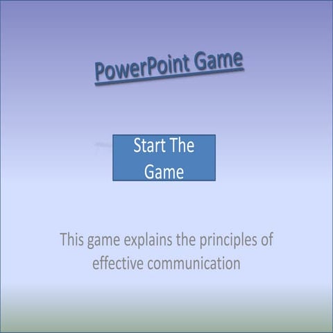 Principles of effective communication game | PPTX