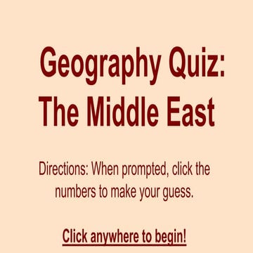 Countries located in The Middle East | PPTX