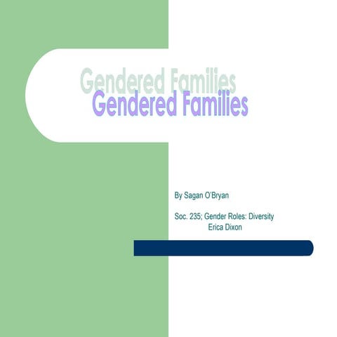 Power point; gendered families | PPT