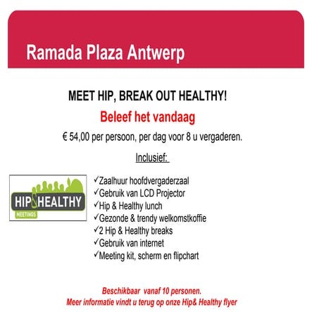 Hip & Healthy Meetings @ Ramada | PPT