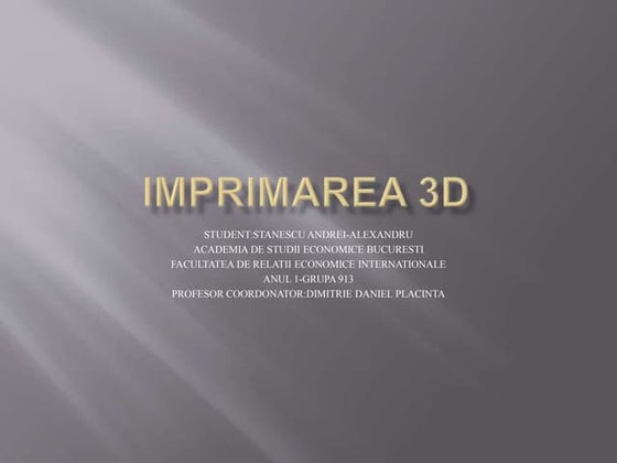 Imprimare 3 d | PPT
