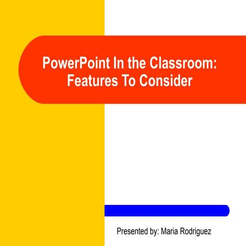 Power Point In The Classroom | PPT | Technology & Computing