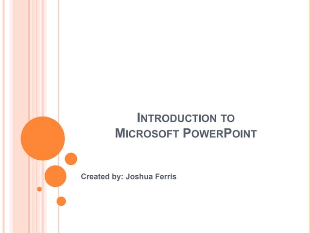How to create a basic power point presentation | PPT