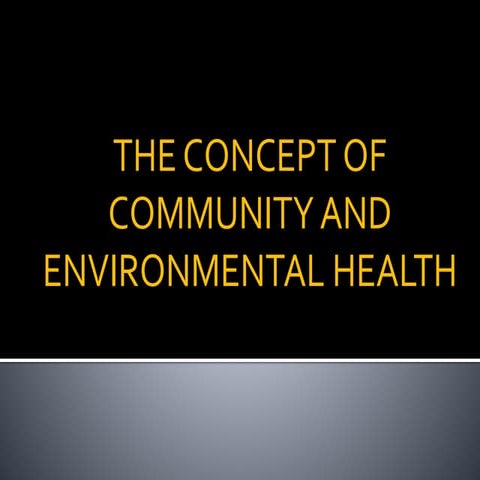 ENVIRONMENTAL HEALTH | PPTX