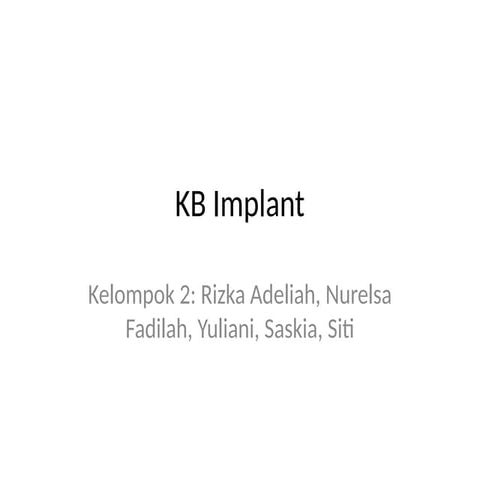 Kb Implan | PPTX