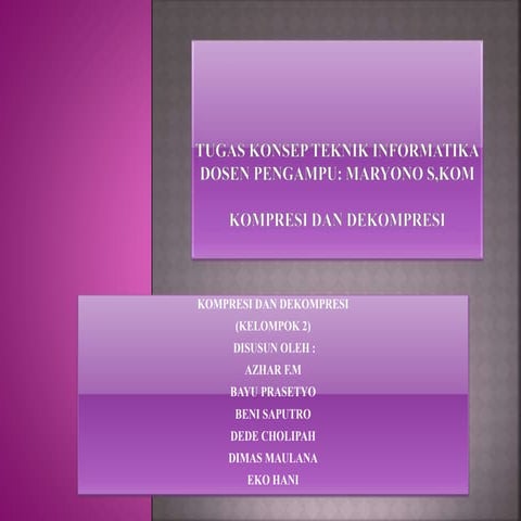 Power point Kompresi dan Dekompresi | PPTX