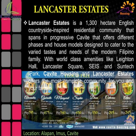 Lancaster Estates (House and Lot) | PPTX