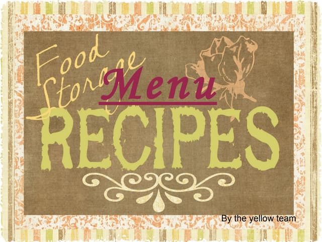 DR Dinner TDH Menu 1 | PPT