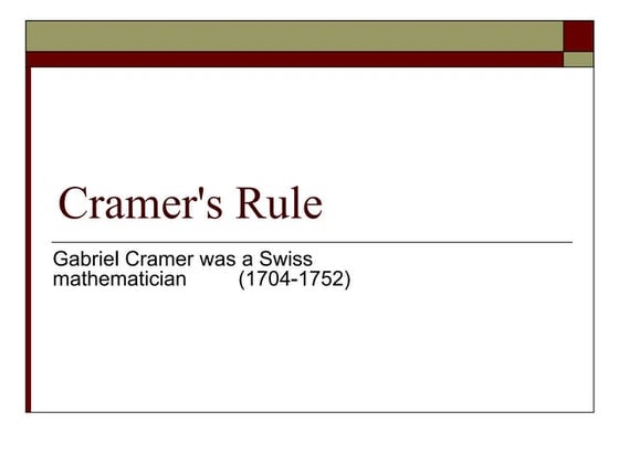 Cramer's Rule.ppt