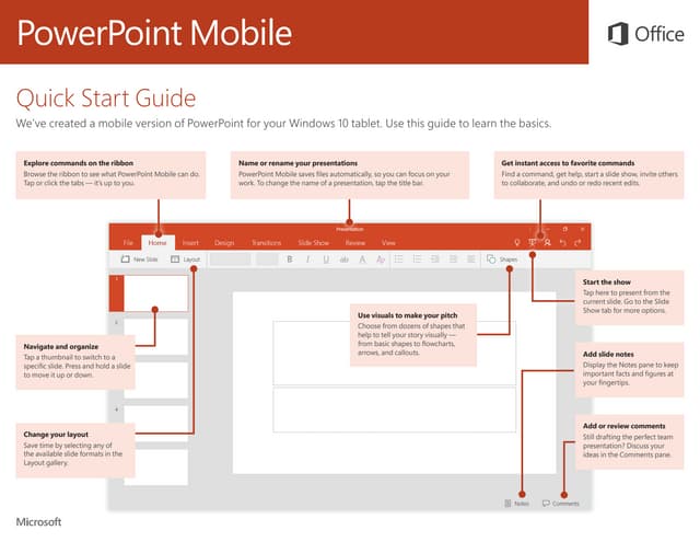 Powerpoint 2016 Quick Start Guide | PDF