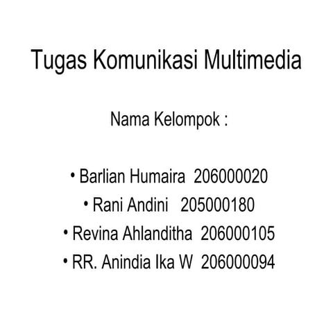 Power Point Multimedia Ppt