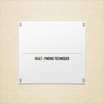 Fault finding method io and oi | PPTX