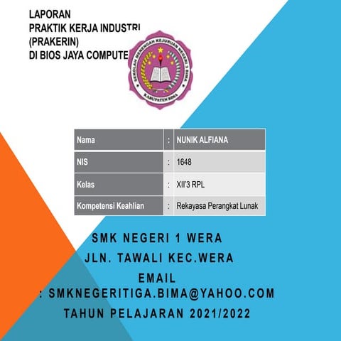Contoh Laporan Prakerin TKJ (Teknik Komputer Jaringan) | DOCX