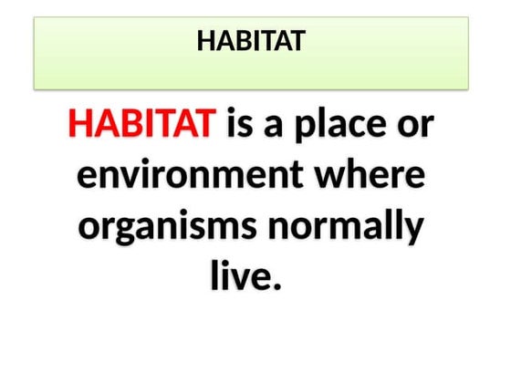 Plant habitats | PPTX