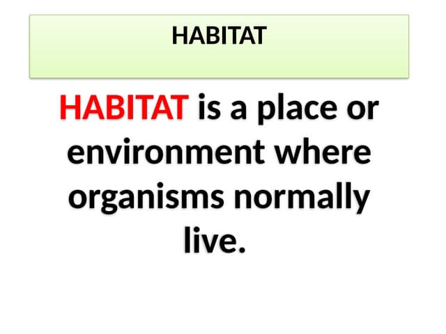 Plant habitats | PPTX