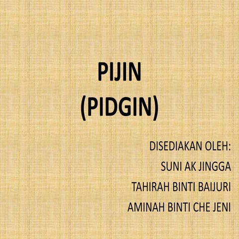Powerpoint pijin | PPTX