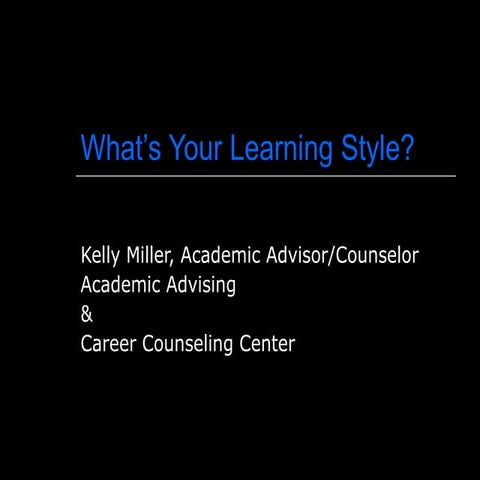 Discover Your Learning Style! | PPT