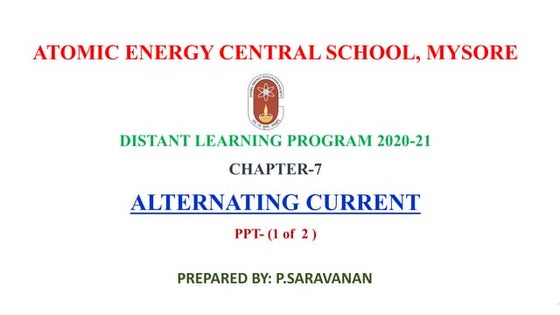 Alternating Currents Class 12 | PPT