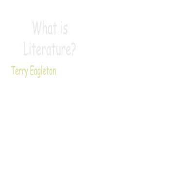 Power point Presentation of terry eagleton's essay | PPTX