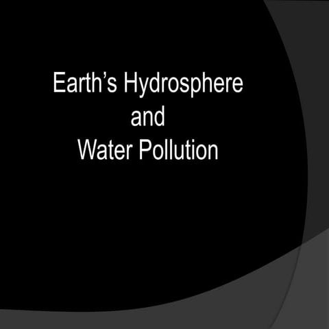 Water Distribution on Earth | PPTX