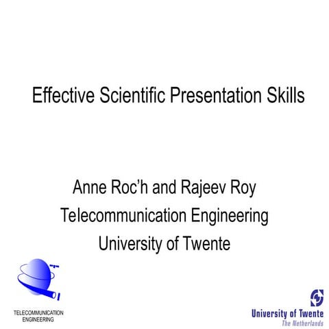 powerpoint presentation -Effective scientific presentation skills for ...