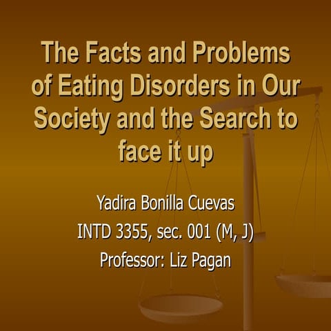 Power Point Presentation Eating Disorders | PPT