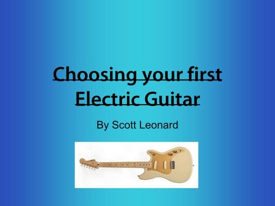Electric Guitar and its Amplifier | PPTX