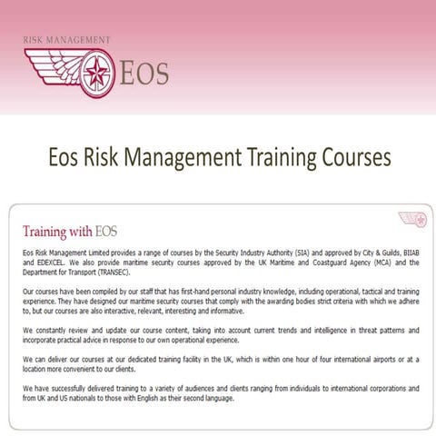 Powerpoint Presentation For Eos Courses | PDF