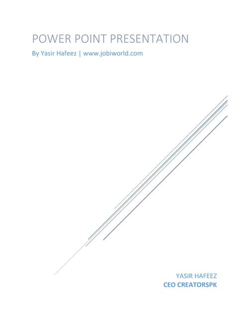 How to create a basic power point presentation | PPT