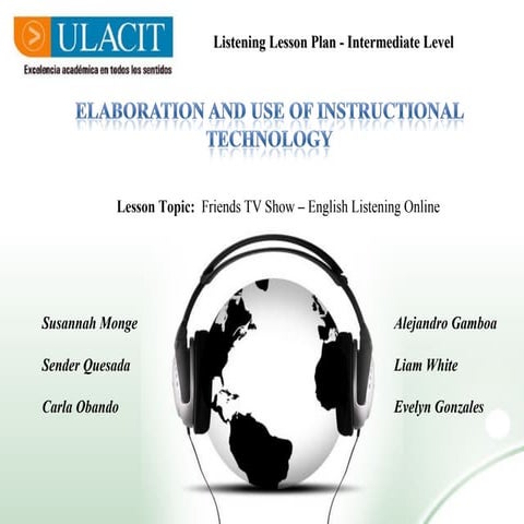 Power point presentation listening on line activity lesson plan group 3 ...